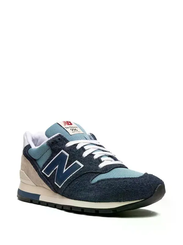 NEW BALANCE 996 Made In Usa Navy Suede And Mesh Sneakers - Blue