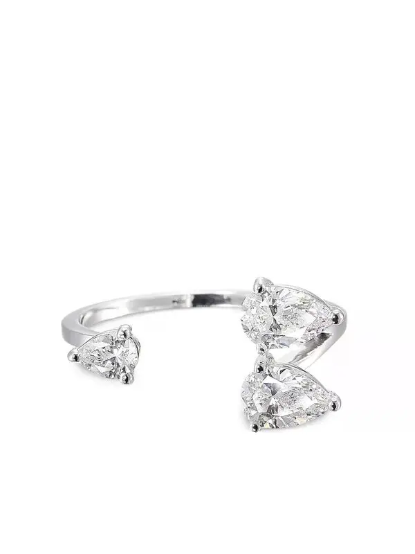 ANABELA CHAN 14kt White Gold Orion Floating Diamond Ring - Silver
