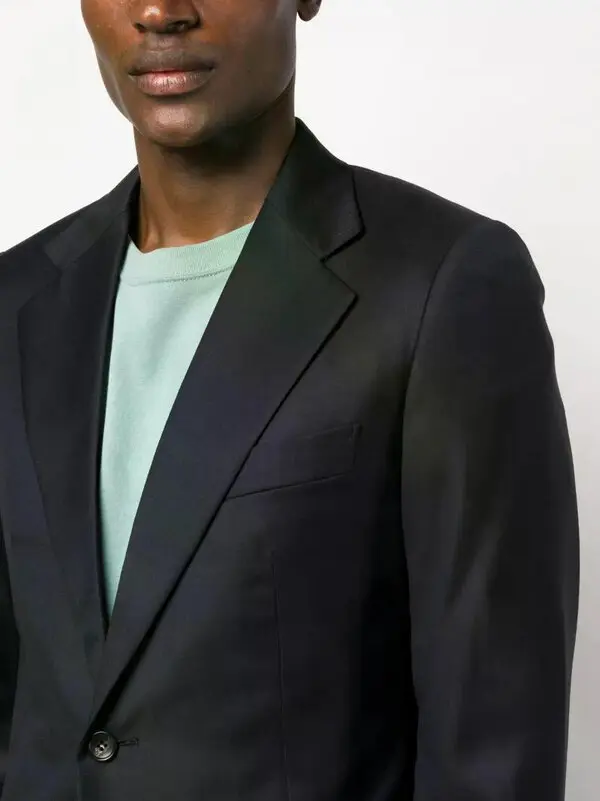 LANVIN Notched-lapels Single-breasted Blazer - Blue
