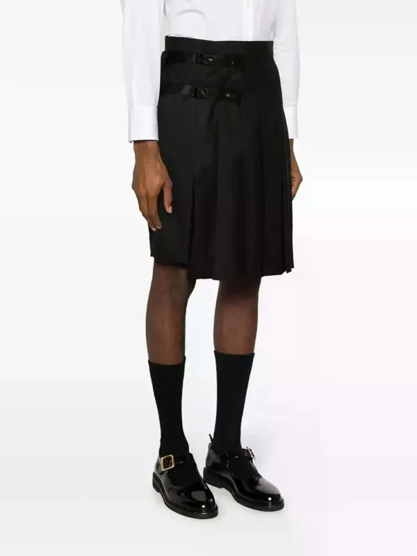 Thom Browne Pleated Wool Skorts