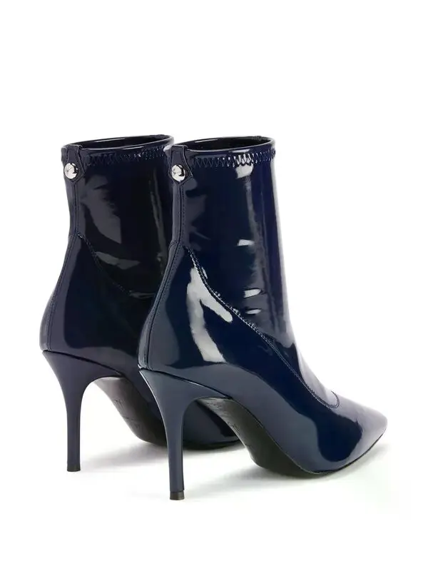 GIUSEPPE ZANOTTI 90mm Mirea Pointed Toe High Heel Boots - Blue