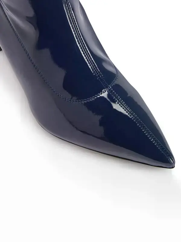GIUSEPPE ZANOTTI 90mm Mirea Pointed Toe High Heel Boots - Blue