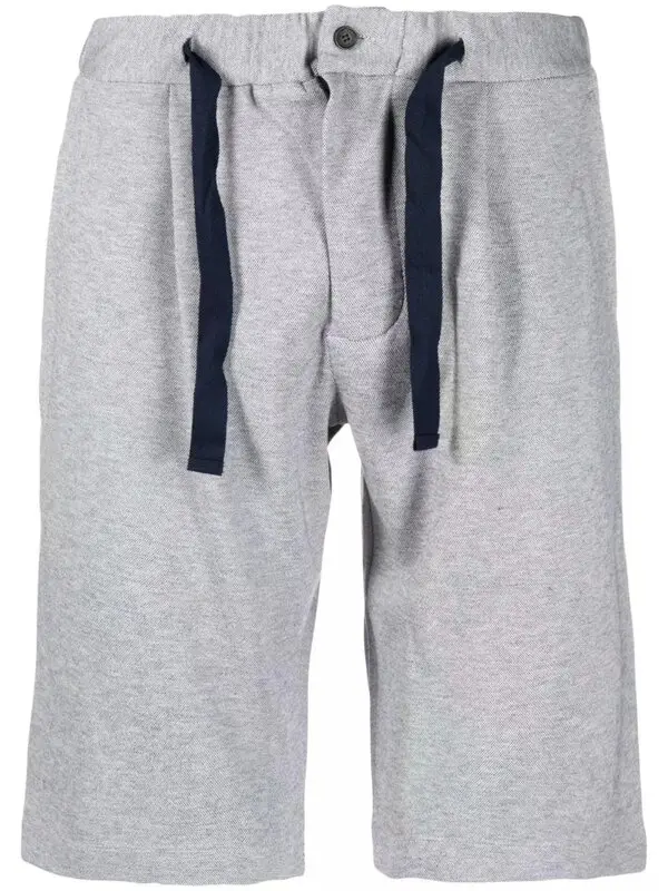 Paul & Shark Mélange Effect Drawstring Shorts - Blue