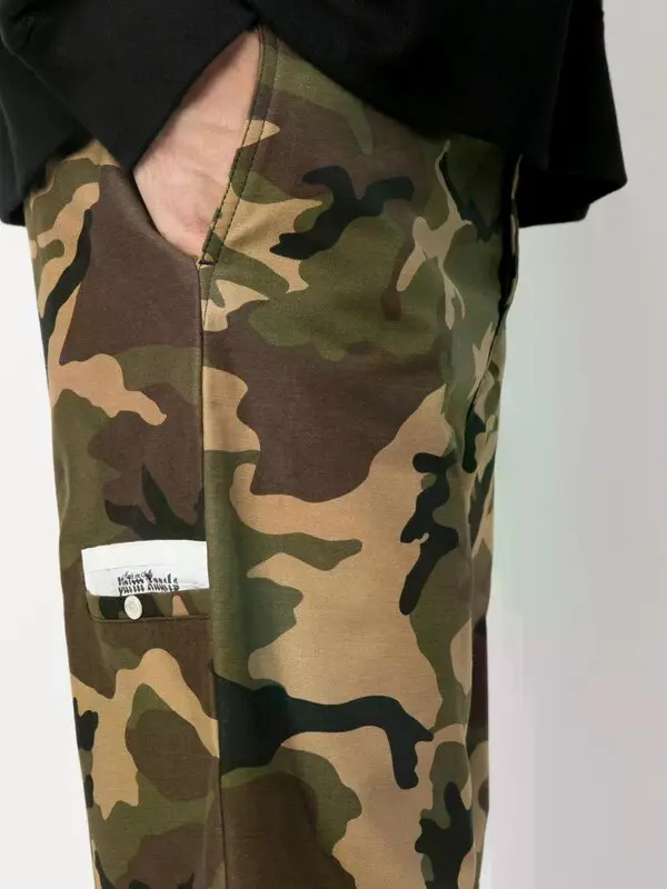 Palm Angels Camouflage Print Wide-leg Trousers