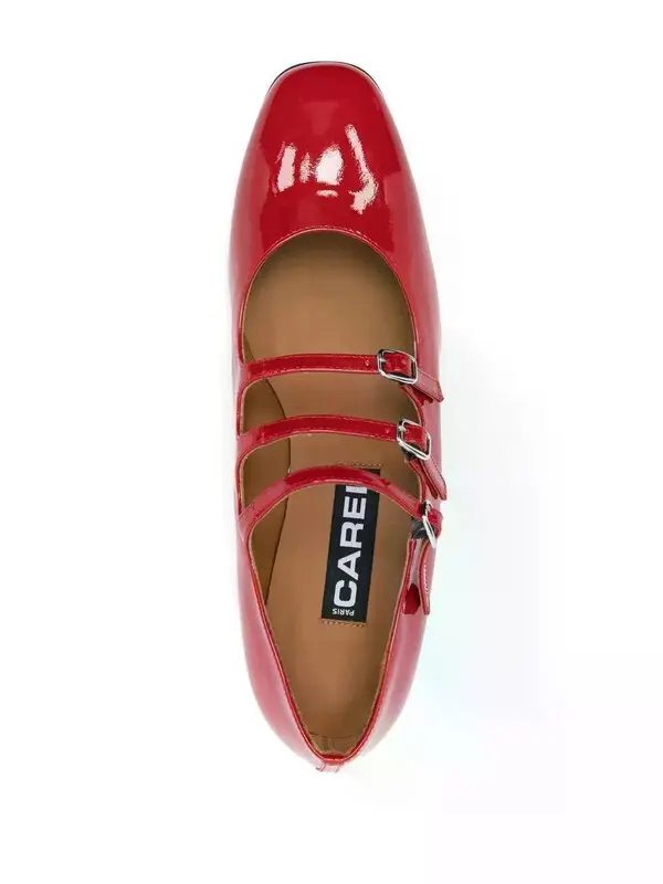 CAREL Buckled Patent Leather Pumps
