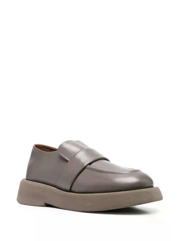 Marsèll Slip-on Leather Loafers - Grey