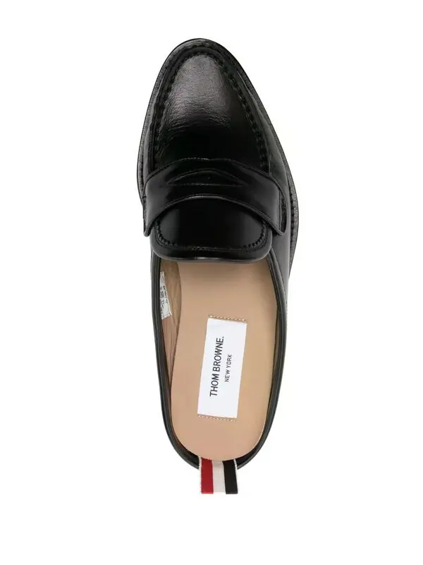 Thom Browne Calf Leather Penny Loafer Mules