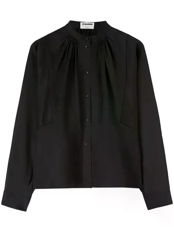 JIL SANDER Panelled Band Collar Shirt
