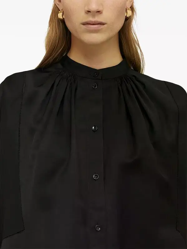 JIL SANDER Panelled Band Collar Shirt