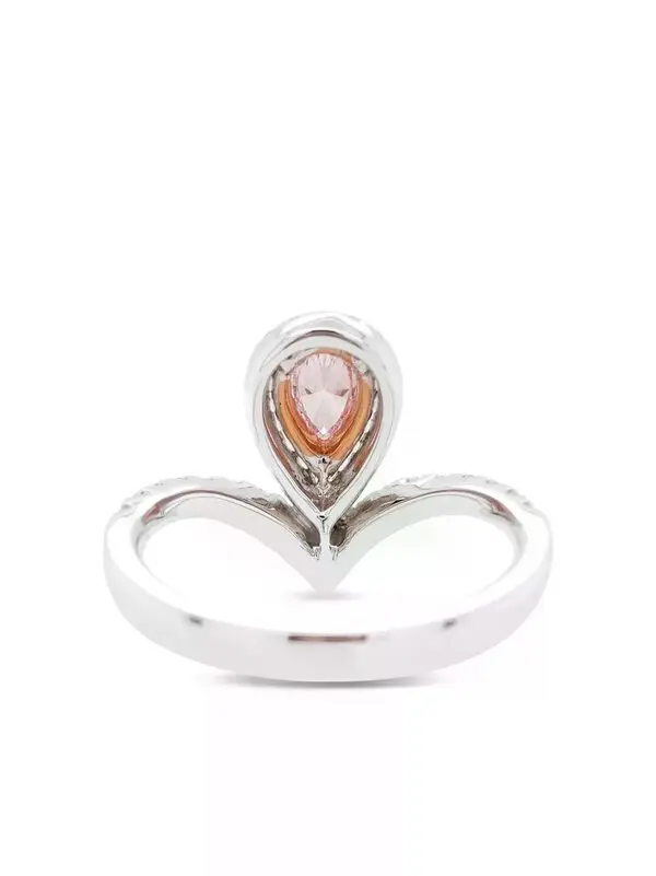 HYT JEWELRY 18kt White Gold Pear-cut Diamond Ring