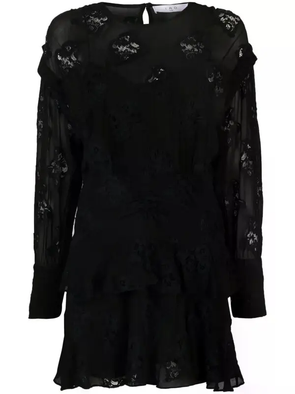IRO PARIS Levoca Guipure Lace A-line Dress - Black