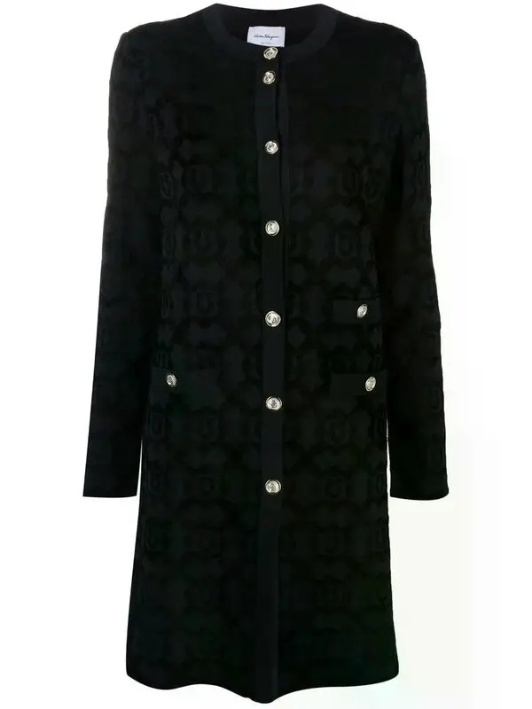 FERRAGAMO Fitted Gancini Print Coat