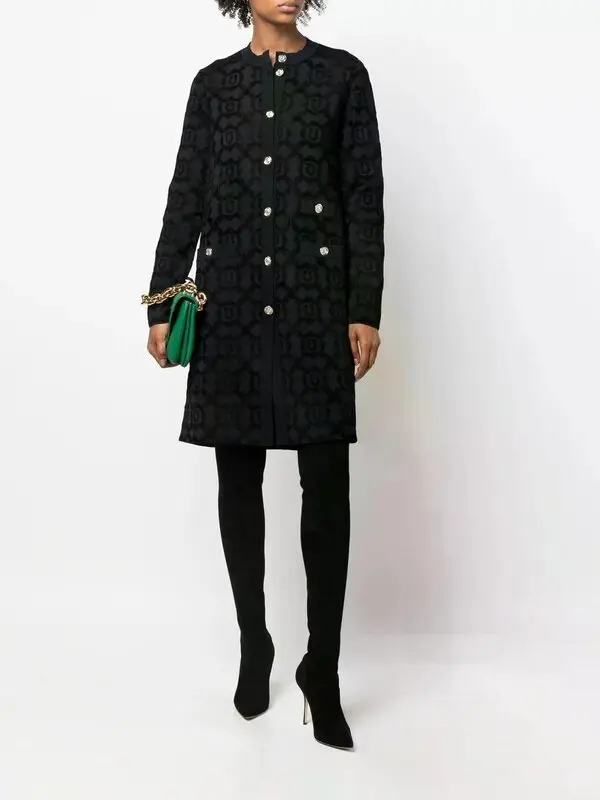 FERRAGAMO Fitted Gancini Print Coat
