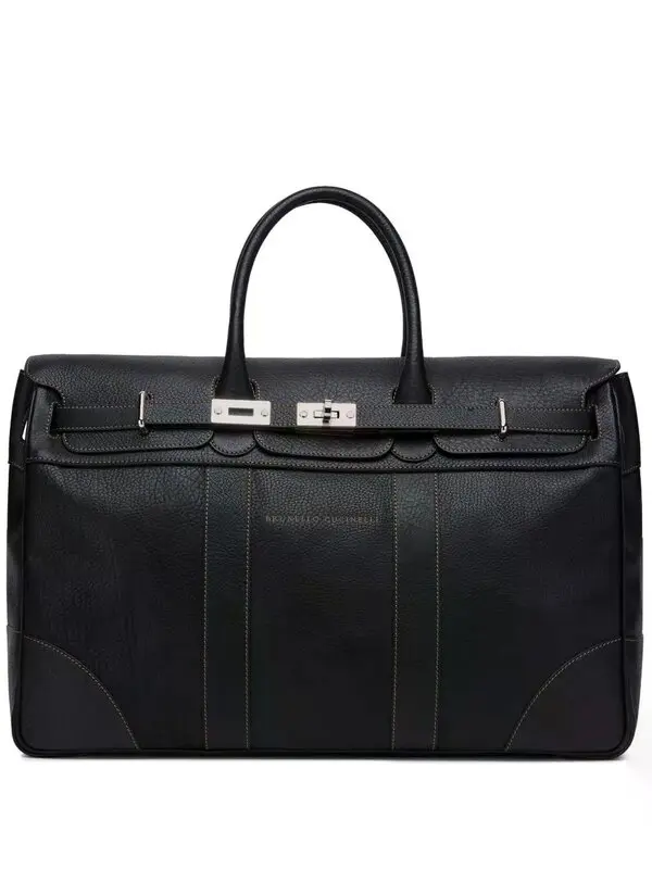 Brunello Cucinelli Weekender Country Luggage Bag - Black