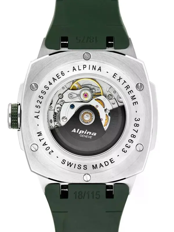 ALPINA Automatic Stainless Steel Watch With Rubber Strap