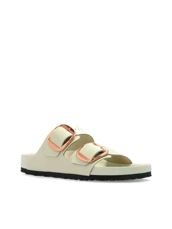 BIRKENSTOCK Arizona Suede Sandals With Buckle Detail - Neutrals