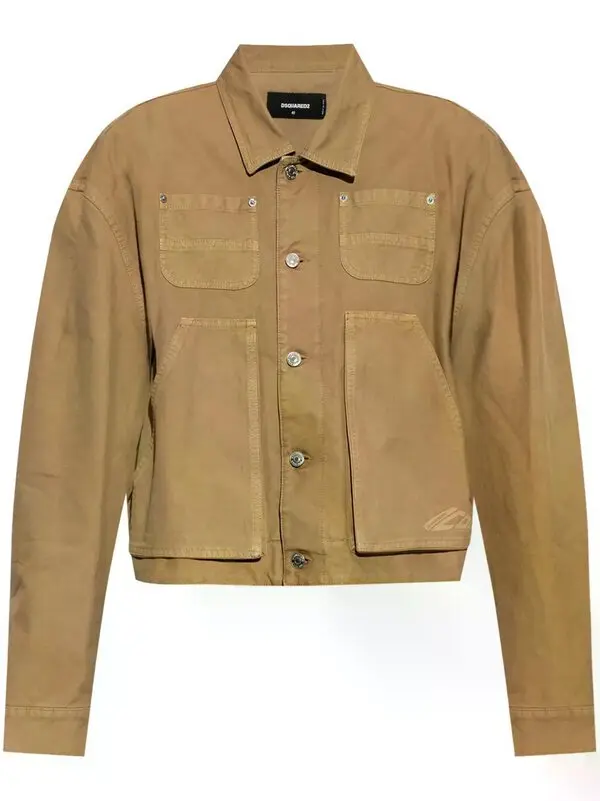 Dsquared2 Cotton Jacket With Button Fastening
