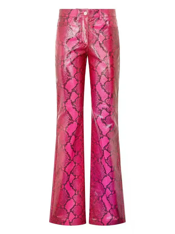 Roberto Cavalli Snake-print Flared Trousers