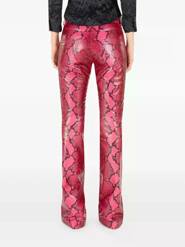 Roberto Cavalli Snake-print Flared Trousers