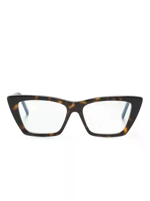 Saint Laurent Mica Cat Eye Frame Glasses - Brown