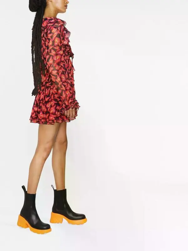 MSGM Butterfly Pattern Mini Dress