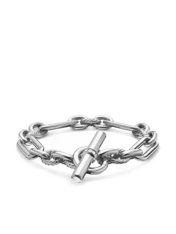 David Yurman Sterling Pavé Diamond Lexington Chain Bracelet - Silver