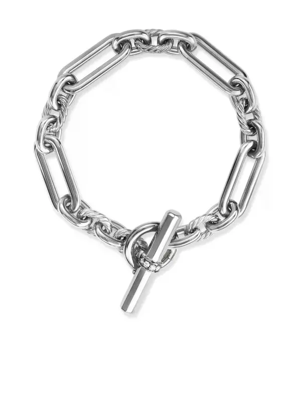 David Yurman Sterling Pavé Diamond Lexington Chain Bracelet
