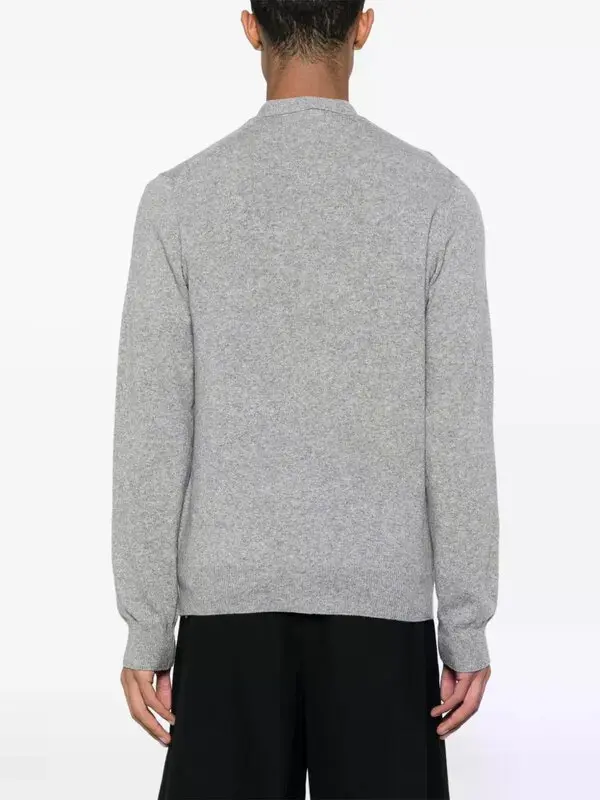 Play Comme Des Garcon Wool Cardigan - Grey