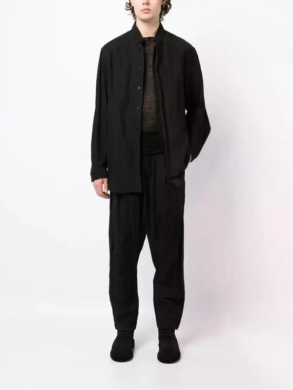 FORME D'EXPRESSION Four-pocket Drop-crotch Trousers - Black