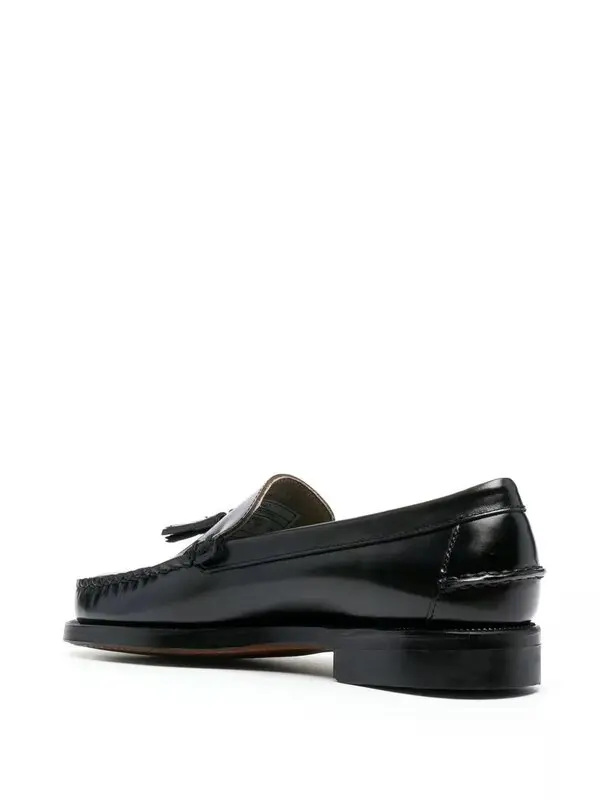 SEBAGO Tassel Detail Calf Leather Loafers - Black