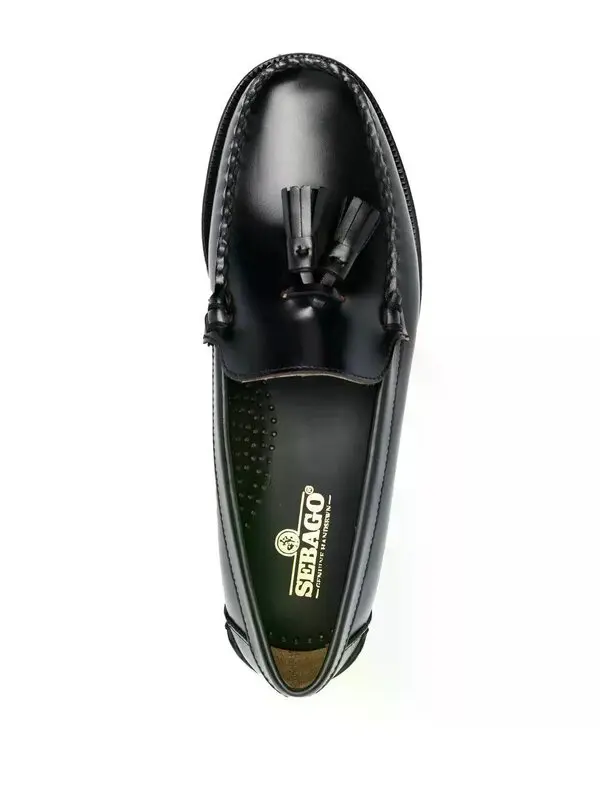 SEBAGO Tassel Detail Calf Leather Loafers - Black