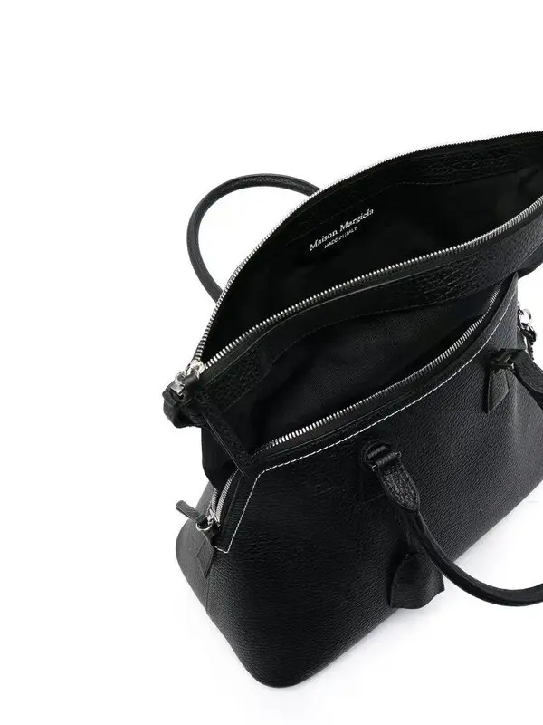 MAISON MARGIELA Multi-pocket Leather Tote Bag - Black