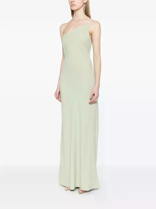 Staud Elodie Maxi Dress With One Shoulder And Beaded Chain Detail