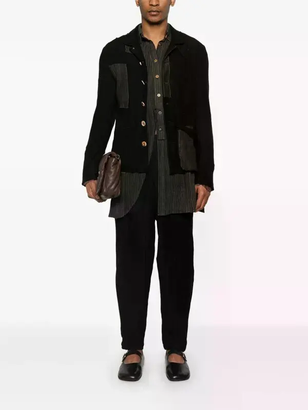 CHIAHUNG SU Patchwork Jacket With Button Fastening