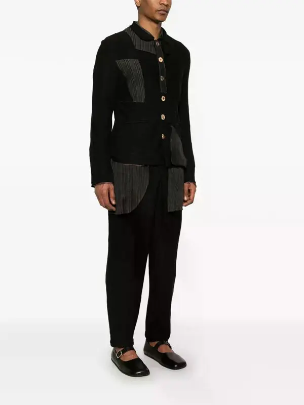 CHIAHUNG SU Patchwork Jacket With Button Fastening
