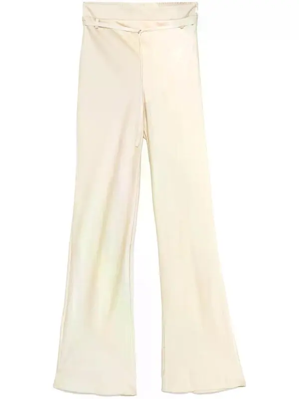 Patrizia Pepe Satin Trousers - Neutrals