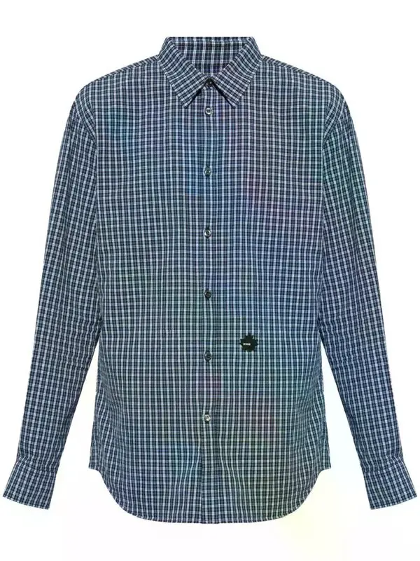 Dsquared2 Logo-patch Plaid Cotton Shirt