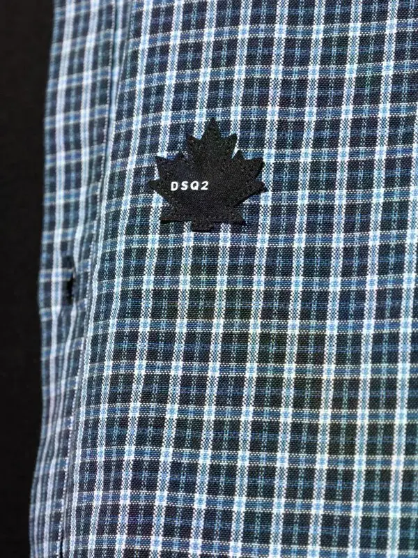 Dsquared2 Logo-patch Plaid Cotton Shirt