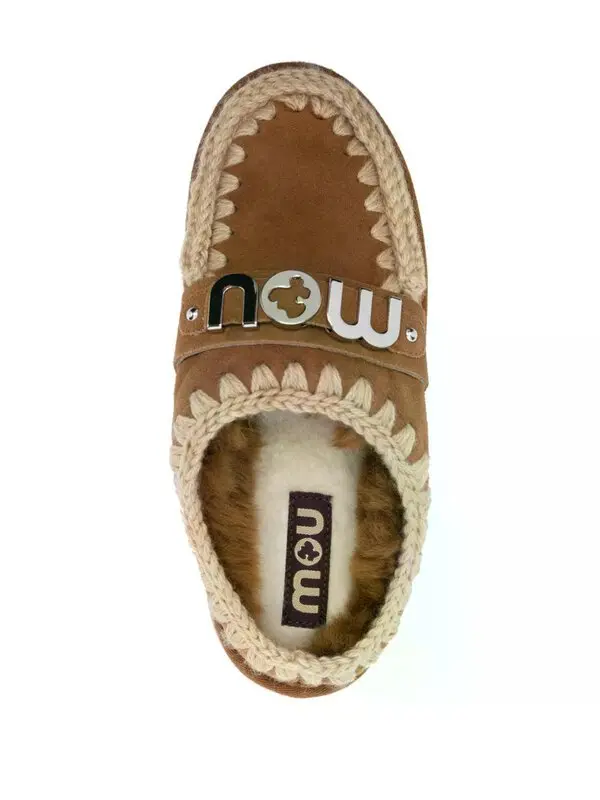 Mou Logo-plaque Chunky Slippers - Brown