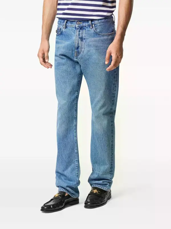 Versace Medusa Biggie Straight-leg Jeans - Blue