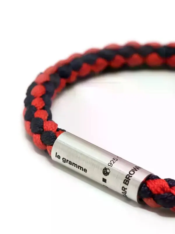 Le Gramme Engraved Logo Rope Bracelet