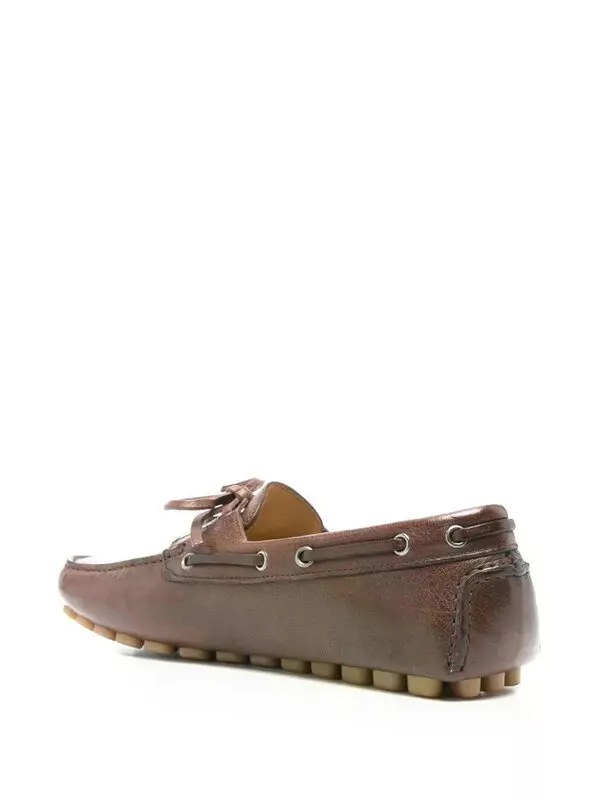 Valentino Garavani Dark Leather Boat Shoes - Brown