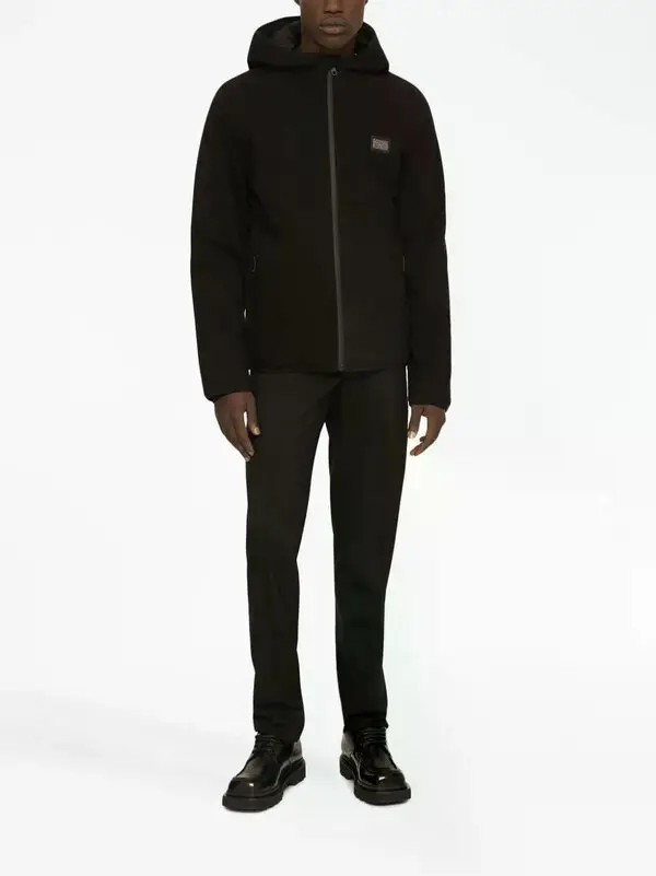 Dolce & Gabbana Logo-plaque Hooded Jacket