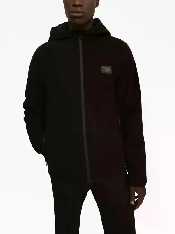 Dolce & Gabbana Logo-plaque Hooded Jacket