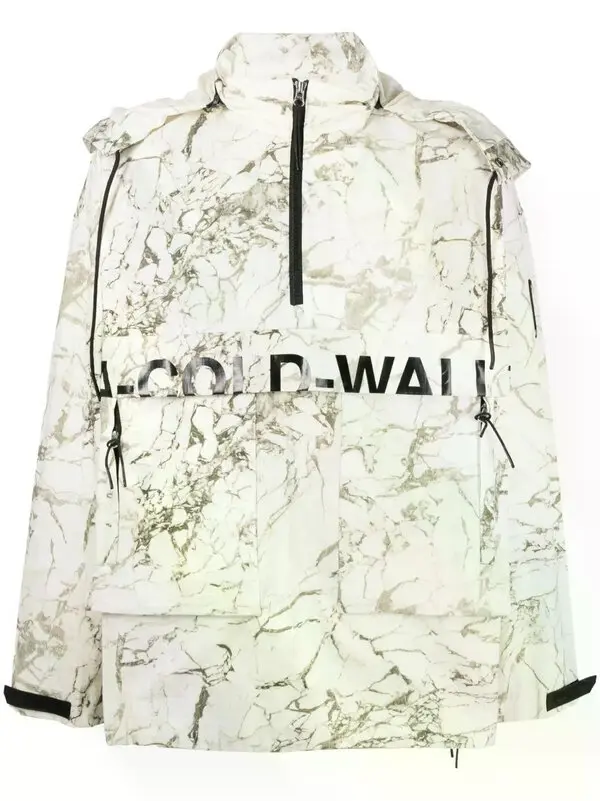 A-COLD-WALL* Marble Print Zip-up Jacket - Neutrals