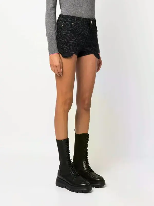 Pinko Logo-print Denim Shorts