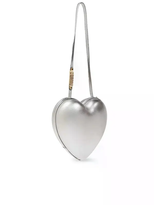Moschino Heart-shaped Shoulder Bag - Silver