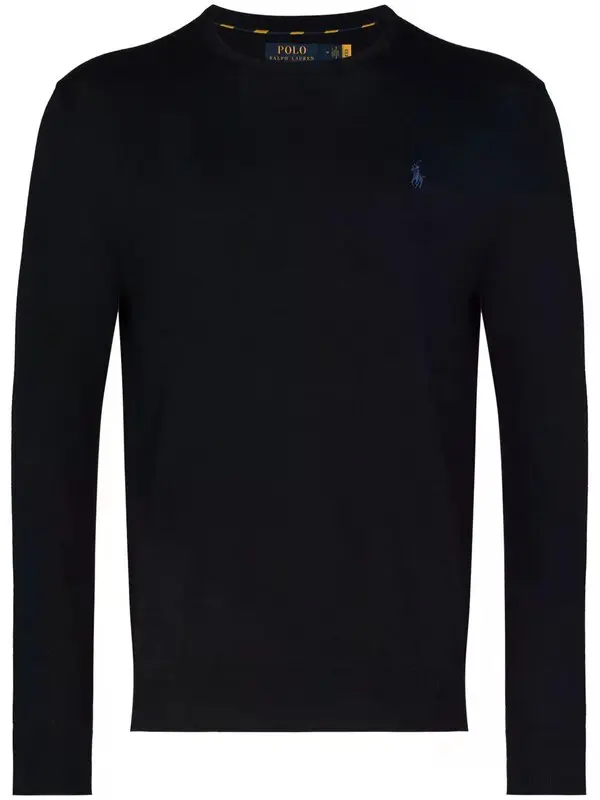 Polo Ralph Lauren Embroidered Crewneck Jumper - Blue