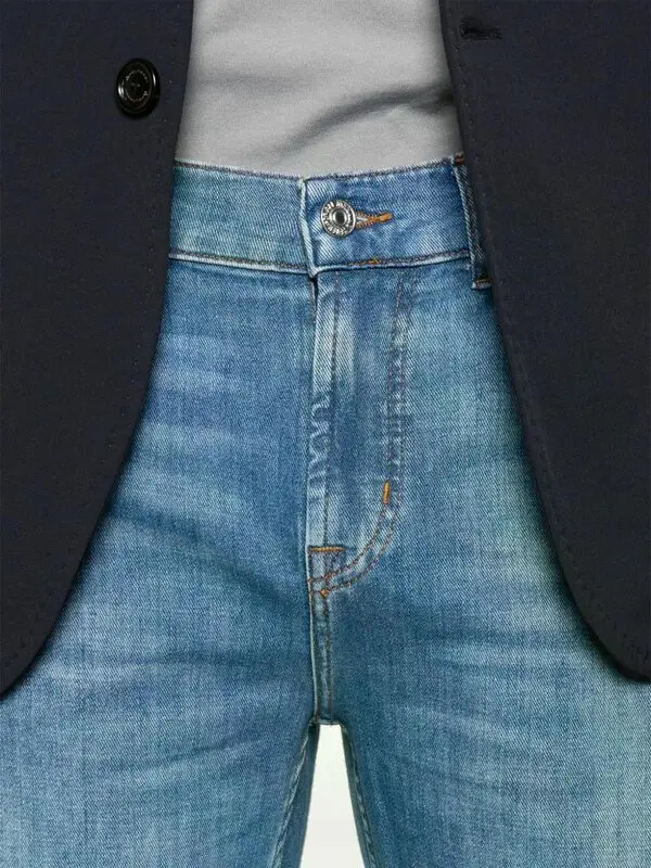 7 For All Mankind Straight Leg Jeans - Blue