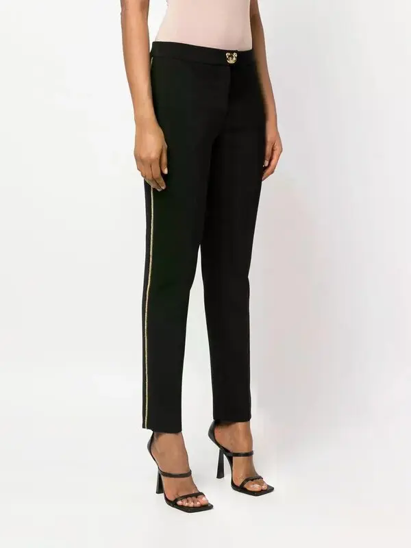 Moschino Tapered Side-stripe Trousers - Black
